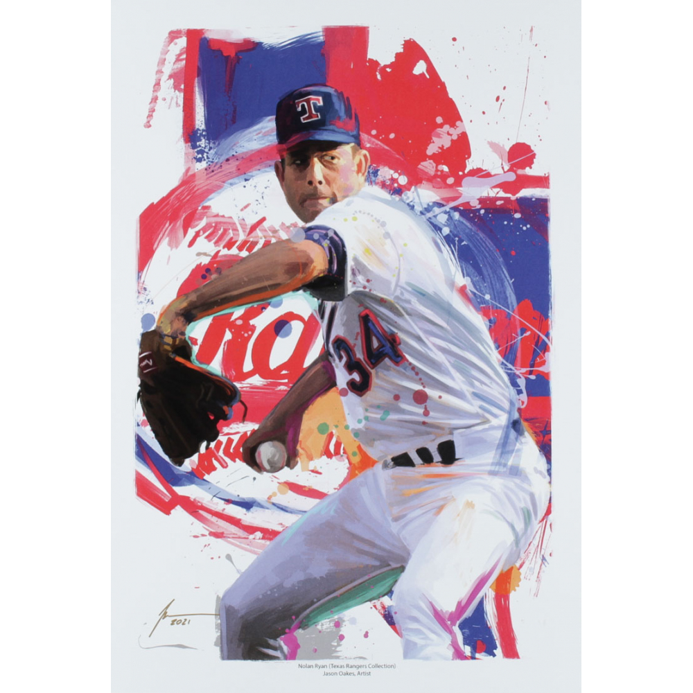 Jason Oakes - "Nolan Ryan" Signed Rangers Collection 13" x 19 ...