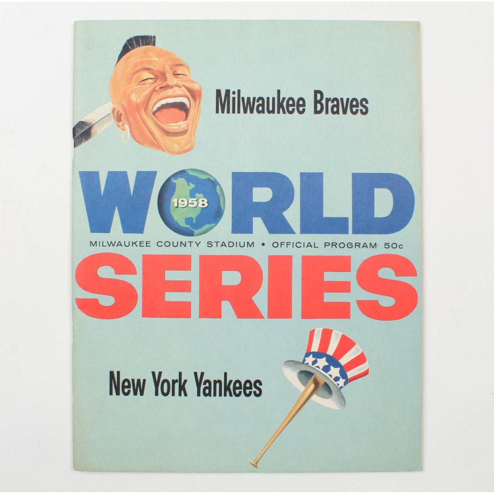 1958 Official Braves vs Yankees World Series Program | Pristine Auction