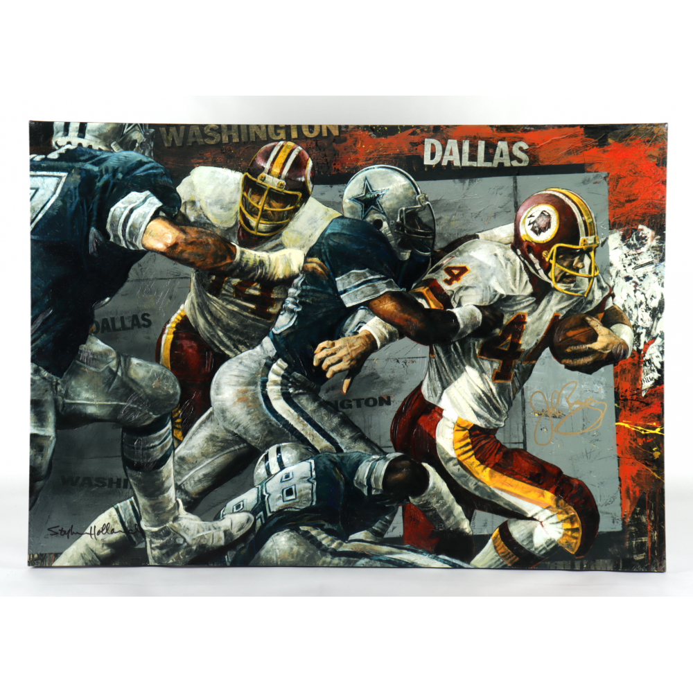 John Riggins Signed Redskins 28x40 Print On Canvas (Online Authentics ...