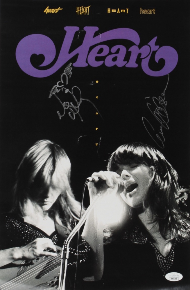 Ann Wilson & Nancy Wilson Signed Heart 11x17 Poster Print (JSA COA ...