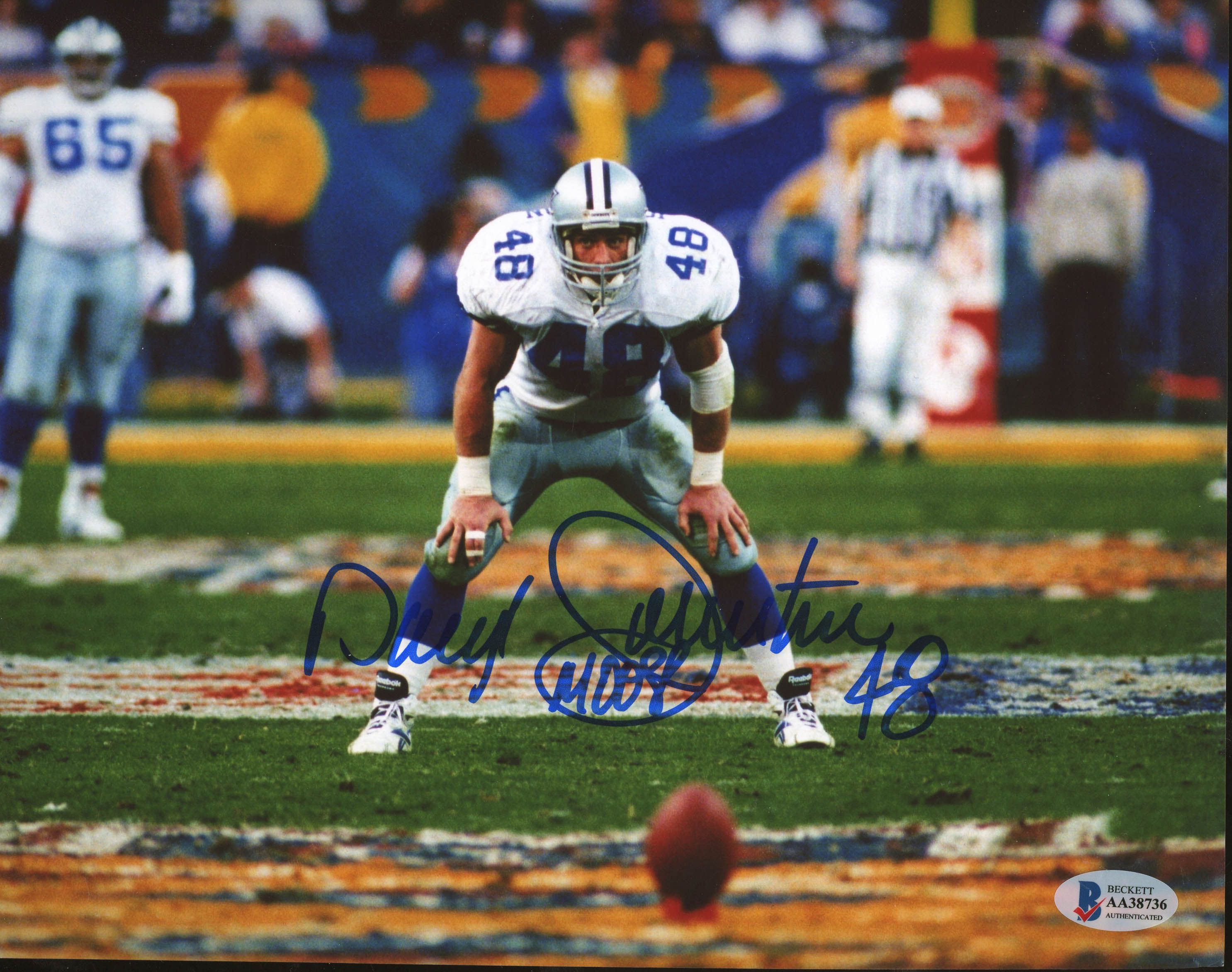 Daryl "Moose" Johnston Signed Cowboys 8x10 Photo (Beckett COA ...