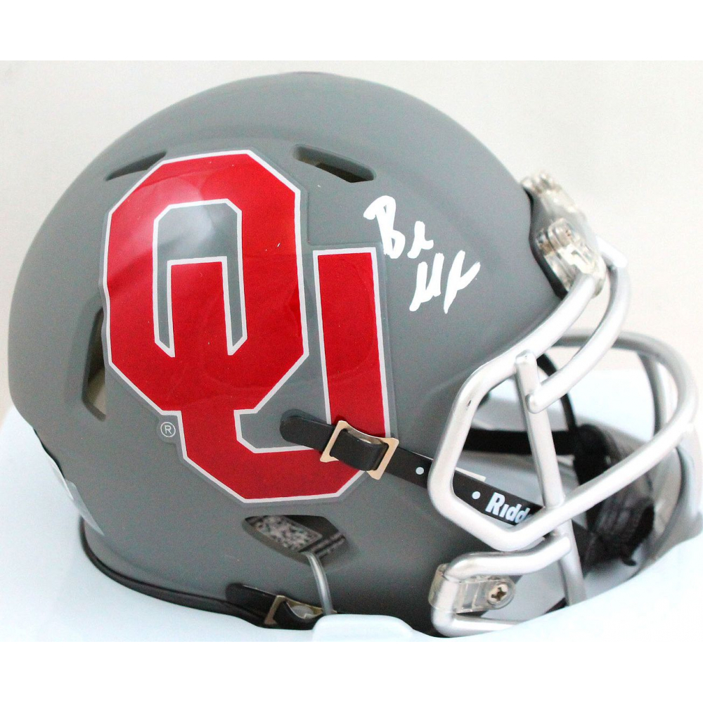 Baker Mayfield Signed Oklahoma Sooners AMP Alternate Speed Mini Helmet ...