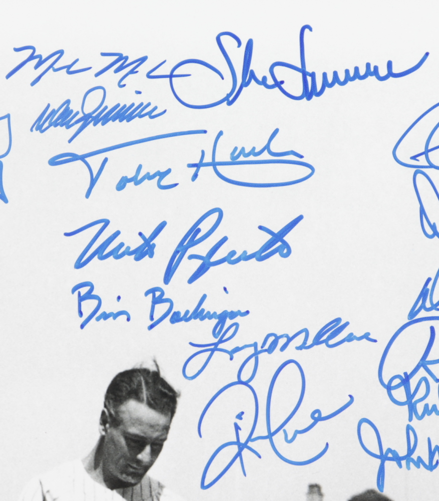 "Yankee Greats" 16x20 Photo Signed by (45) with Gaylord Perry, Moose ...