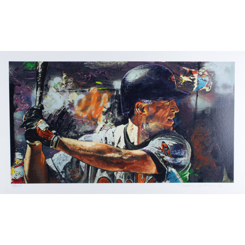 Stephen Holland Signed Cal Ripken Jr. 19x33 Lithograph Inscribed "Proof ...