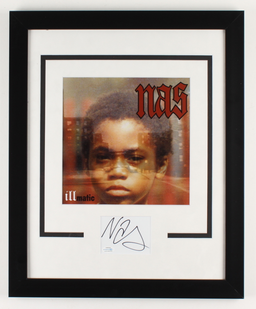 Nas Signed "Illmatic" 18.5x22.5 Custom Framed Cut Display (ACOA COA ...