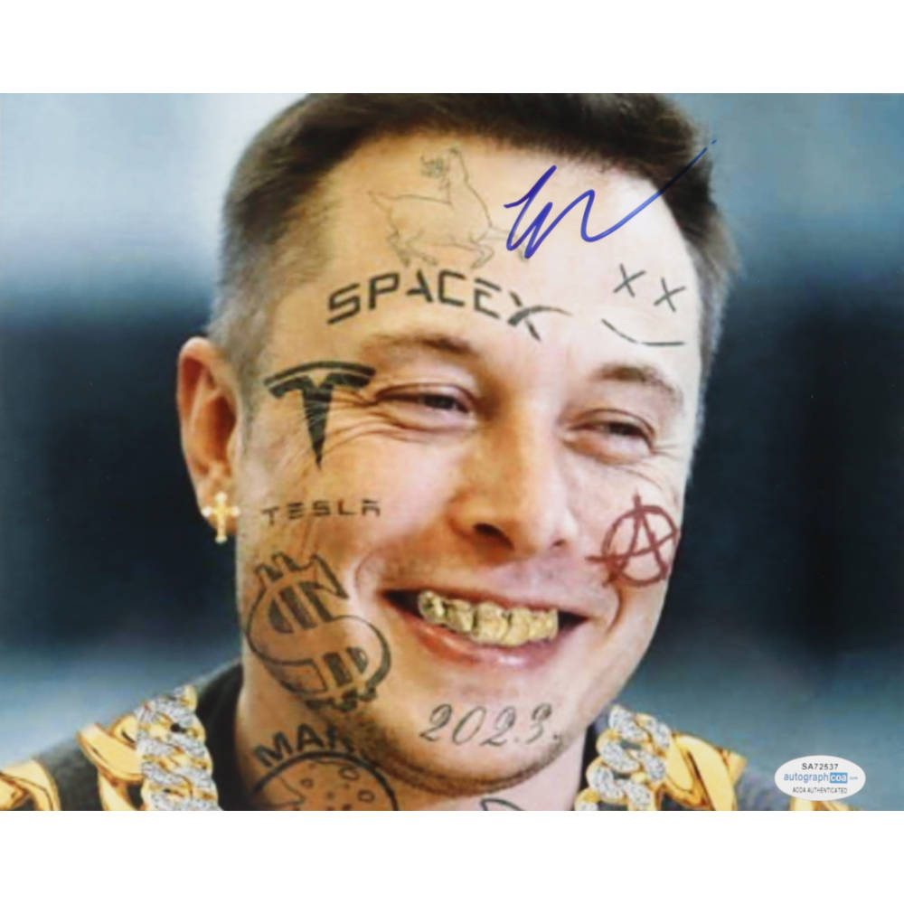 Elon Musk Signed 8x10 Photo (AutographCOA COA) | Pristine Auction