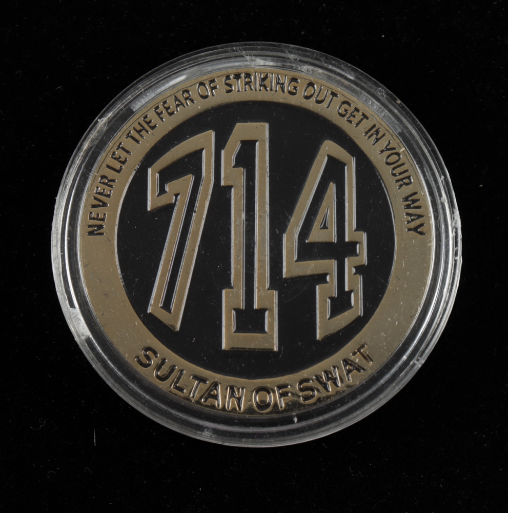 Vintage Babe Ruth "714 Career Home Runs" Pocket Knife Display with Coin ...