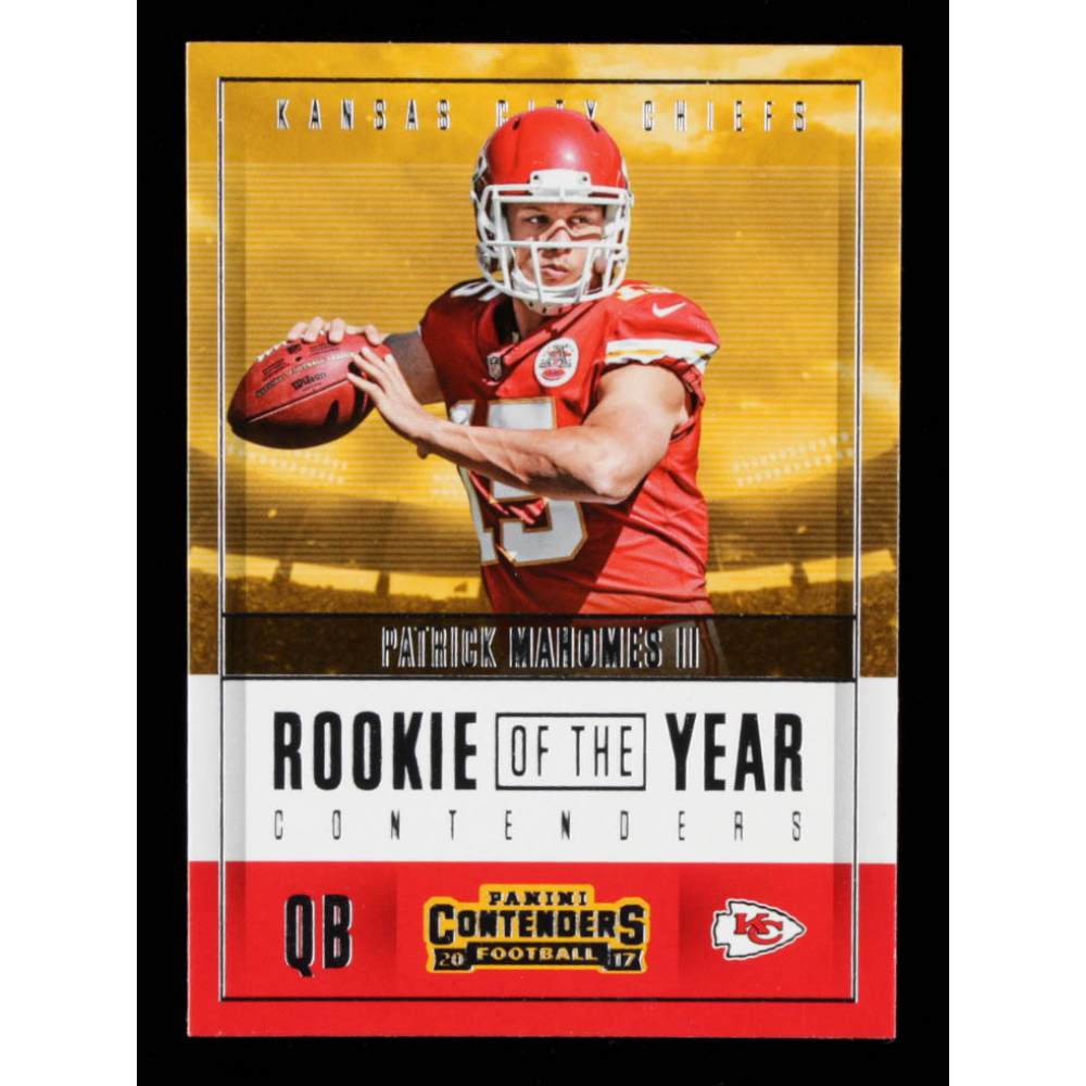 Patrick Mahomes II 2017 Panini Contenders Rookie of the Year Contenders ...