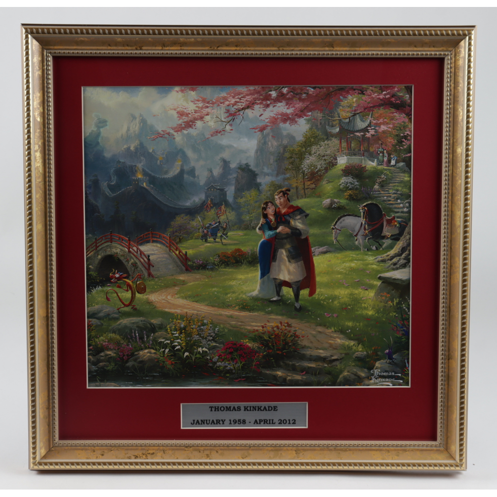 Thomas Kinkade Walt Disney's "Mulan" 16x16 Custom Framed Print Display ...