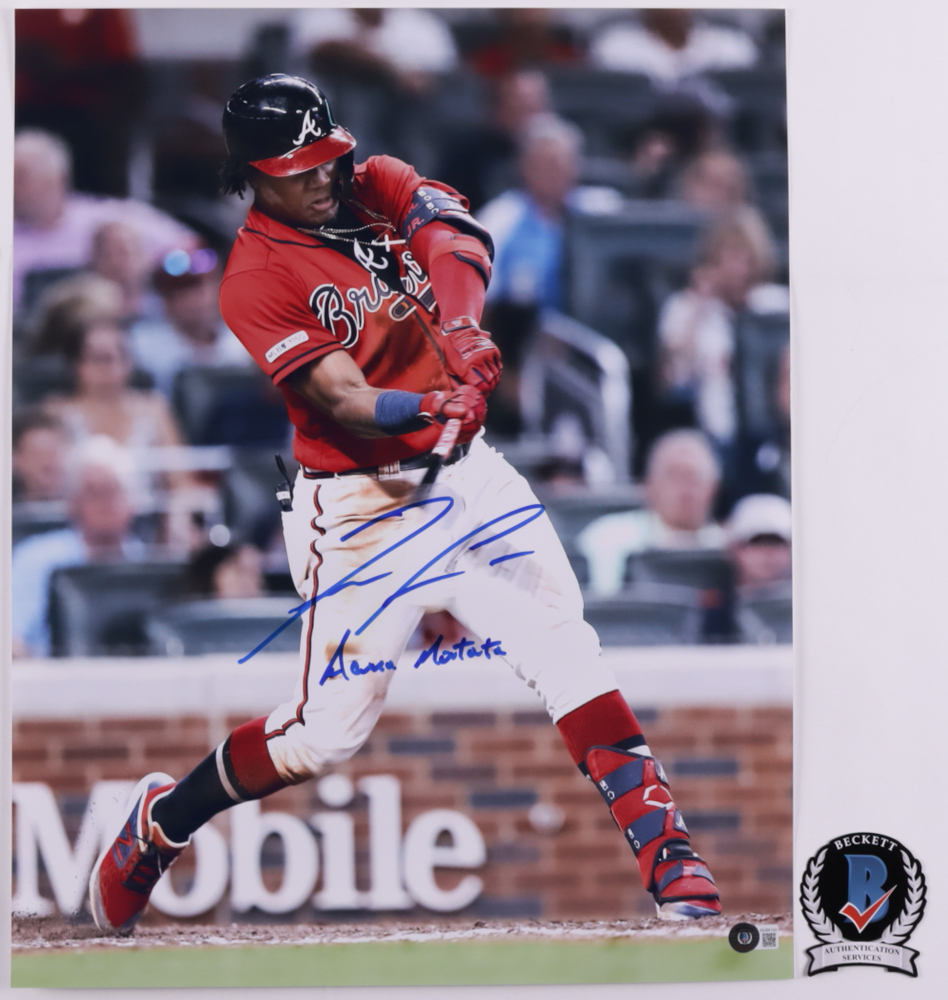 Ronald Acuna Jr. Signed Braves 16x20 Photo Inscribed "Acuna Matata ...