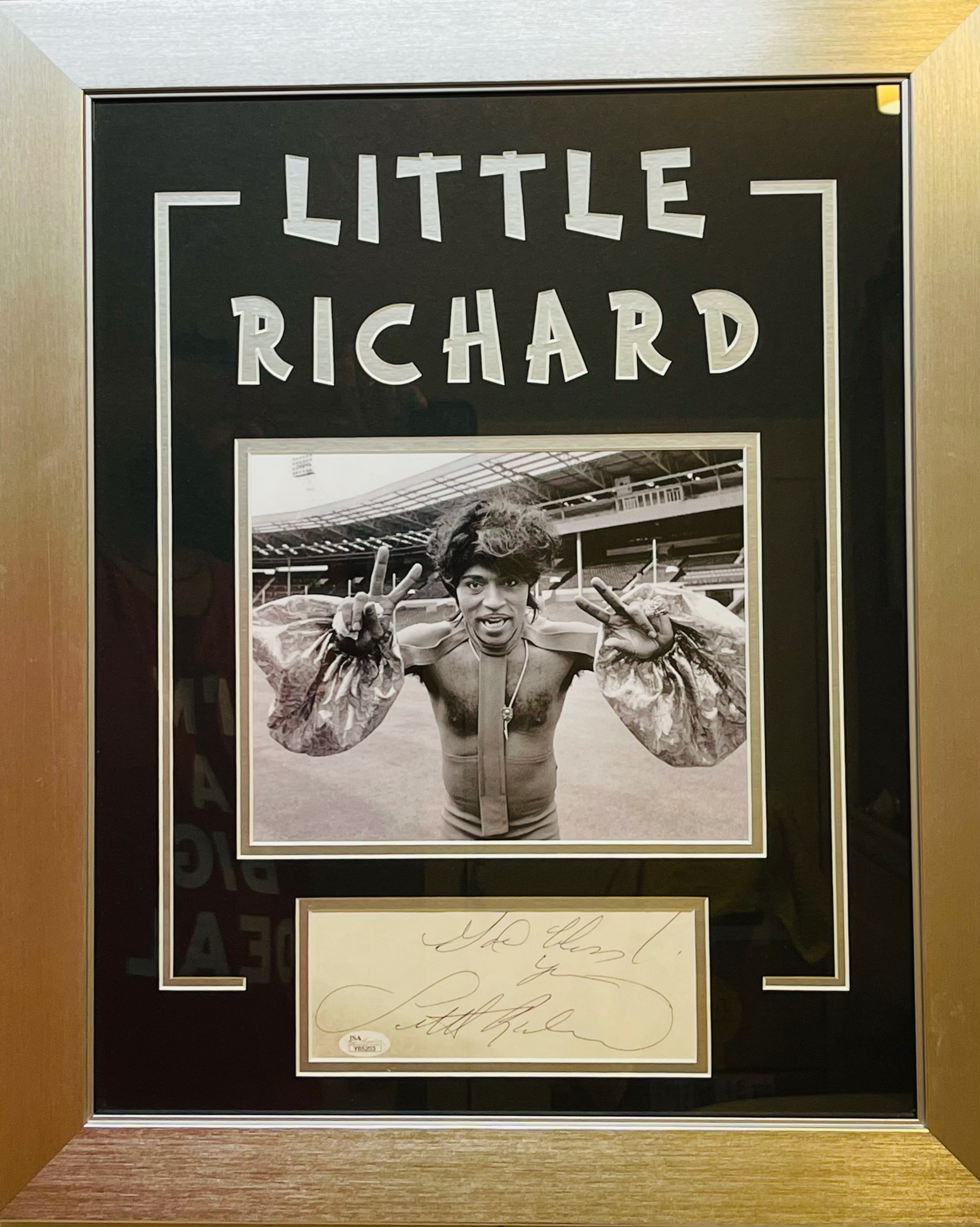 Little Richard Signed 19.5x23.5 Custom Framed Cut Display Inscribed ...