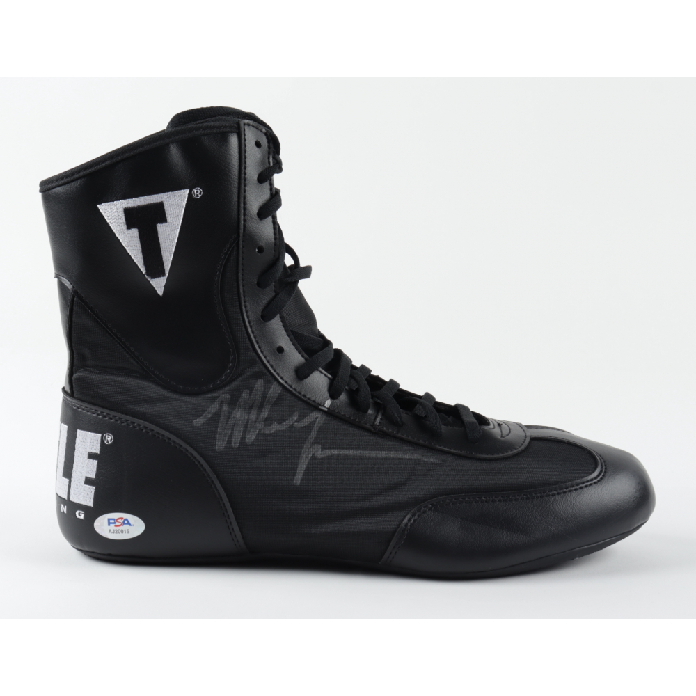 Mike Tyson Signed Title Boxing Boot with Inscription (PSA COA ...