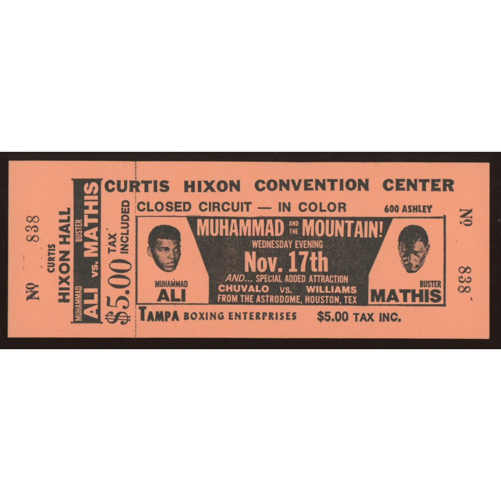 1971 Muhammad Ali vs. Buster Mathis Curtis Hixon Convention Center ...