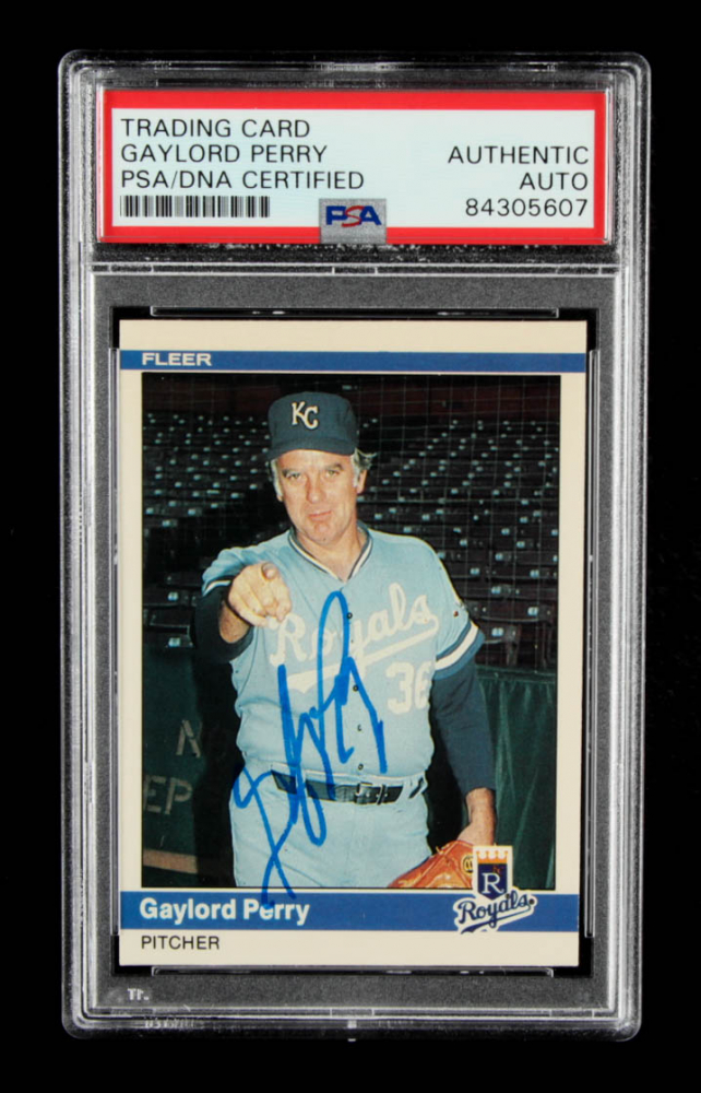 Gaylord Perry Signed 1984 Fleer #352 (PSA Encapsulated) | Pristine Auction