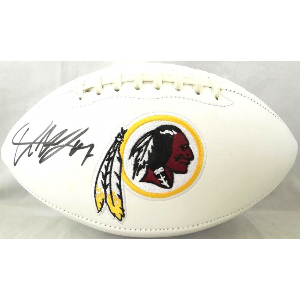 Dwayne Haskins Signed Redskins Logo Football (Beckett Hologram ...
