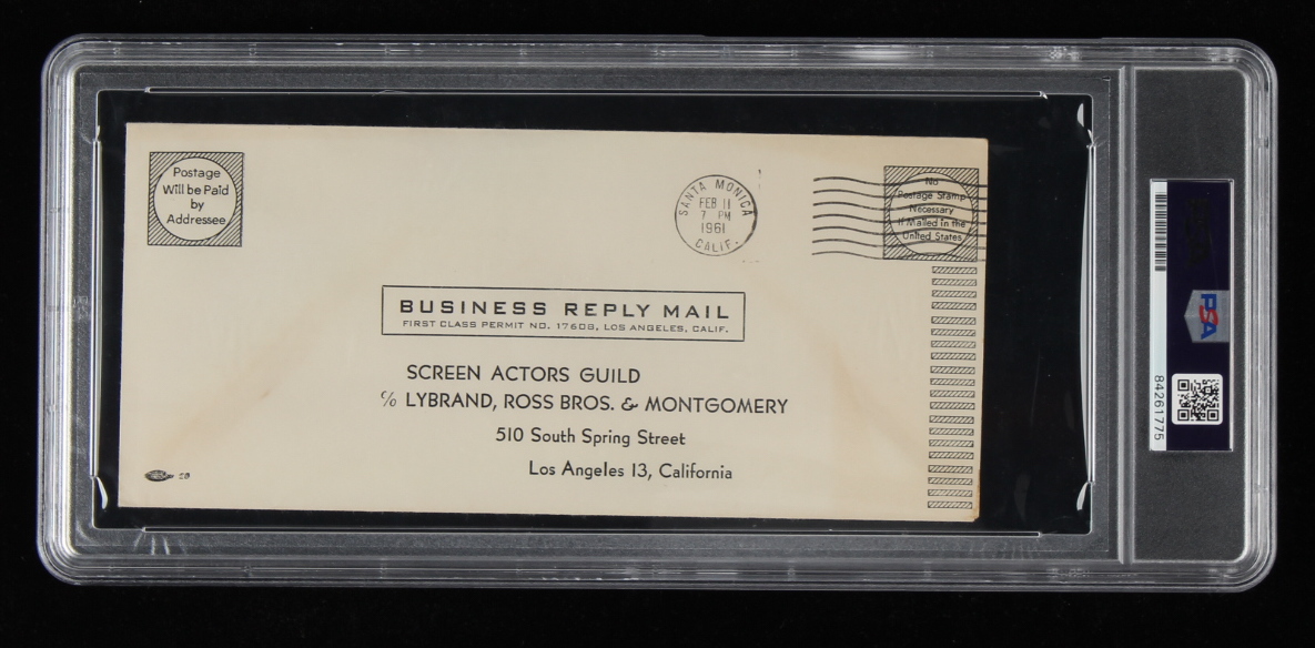 Betty White Signed 1961 "Screen Actors Guild" Envelope (PSA ...