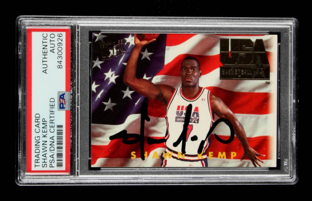 Shawn Kemp Signed 1993-94 Ultra #365 USA (PSA Encapsulated) | Pristine ...