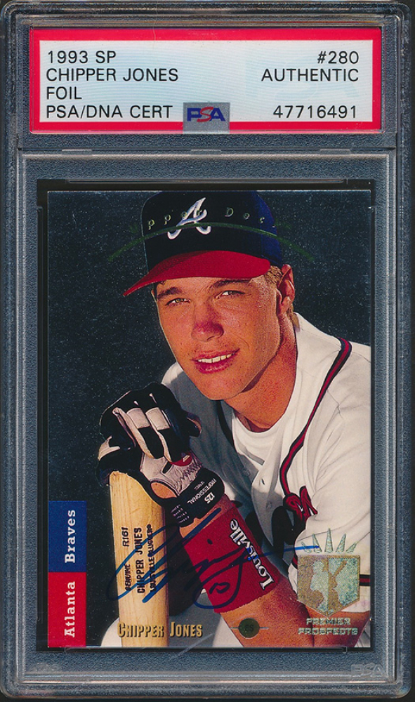 Chipper Jones Signed 1993 SP #280 FOIL (PSA Encapsulated) | Pristine ...