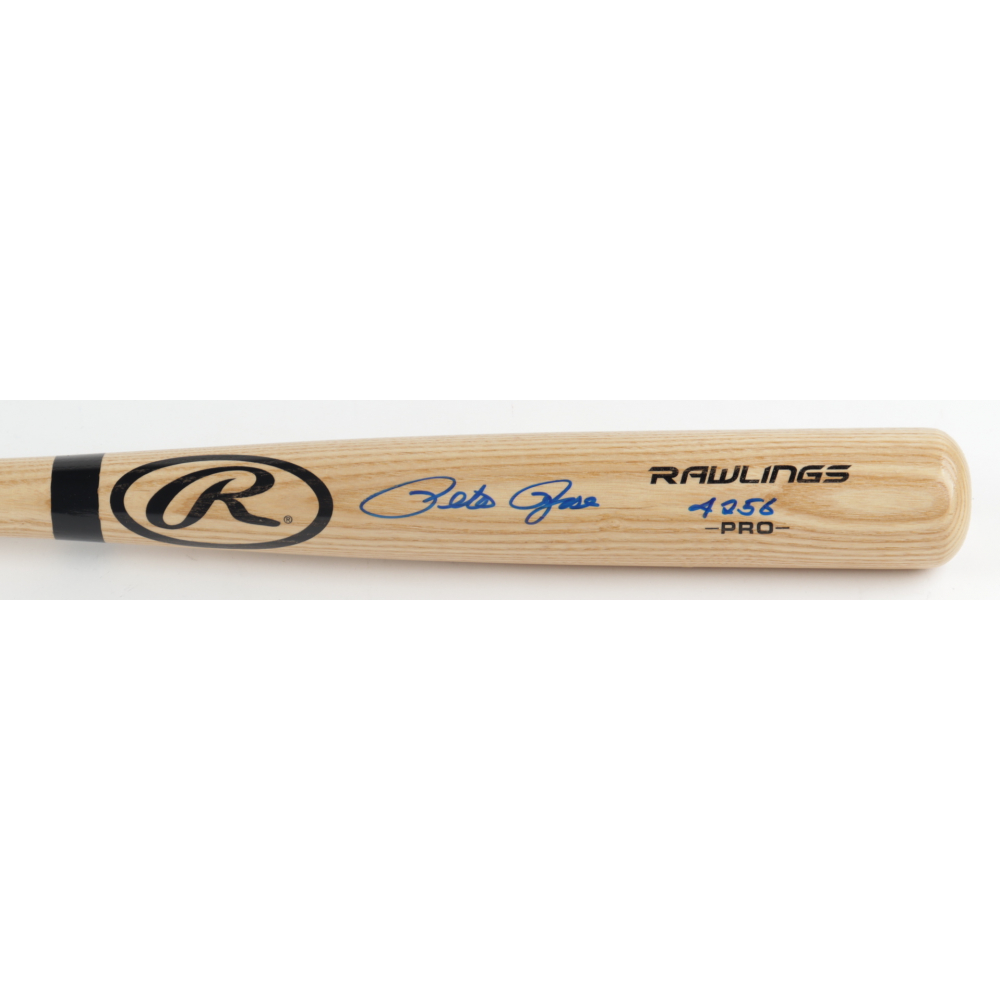Pete Rose Signed Rawlings Pro Baseball Bat Inscribed "4256" (Fiterman ...