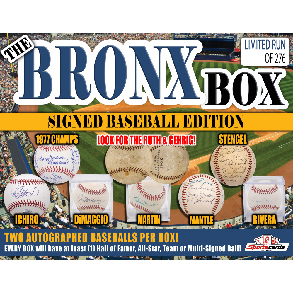 “The Bronx Box” Mystery Box – (2) NY YANKEES Autographed Baseballs Per ...
