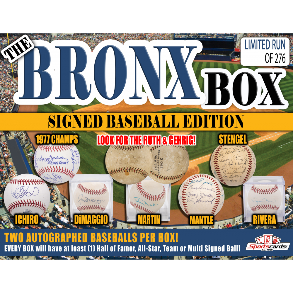 "The Bronx Box” MYSTERY BOX – (2) NY YANKEES Autographed Baseballs Per ...