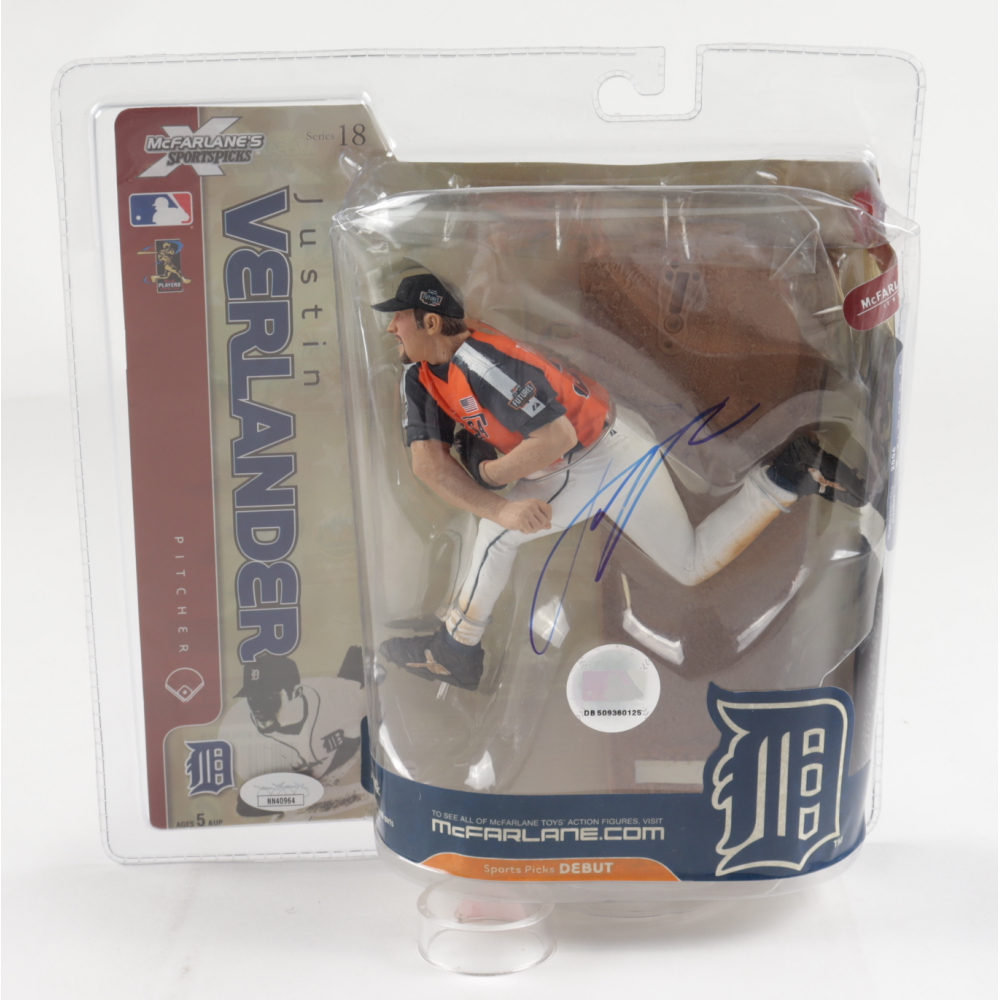 Justin Verlander Signed Tigers McFarlane Toys MLB Series 18 Action ...