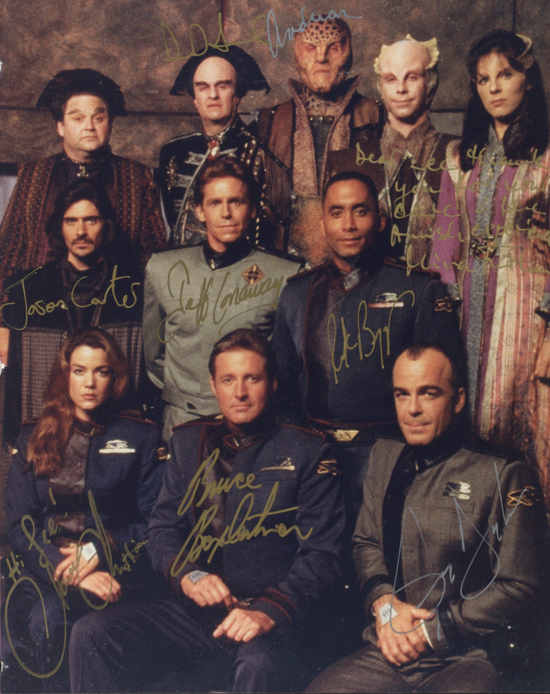 "Babylon 5" 8x10 Photo Cast-Signed by (9) with Bruce Boxleitner ...