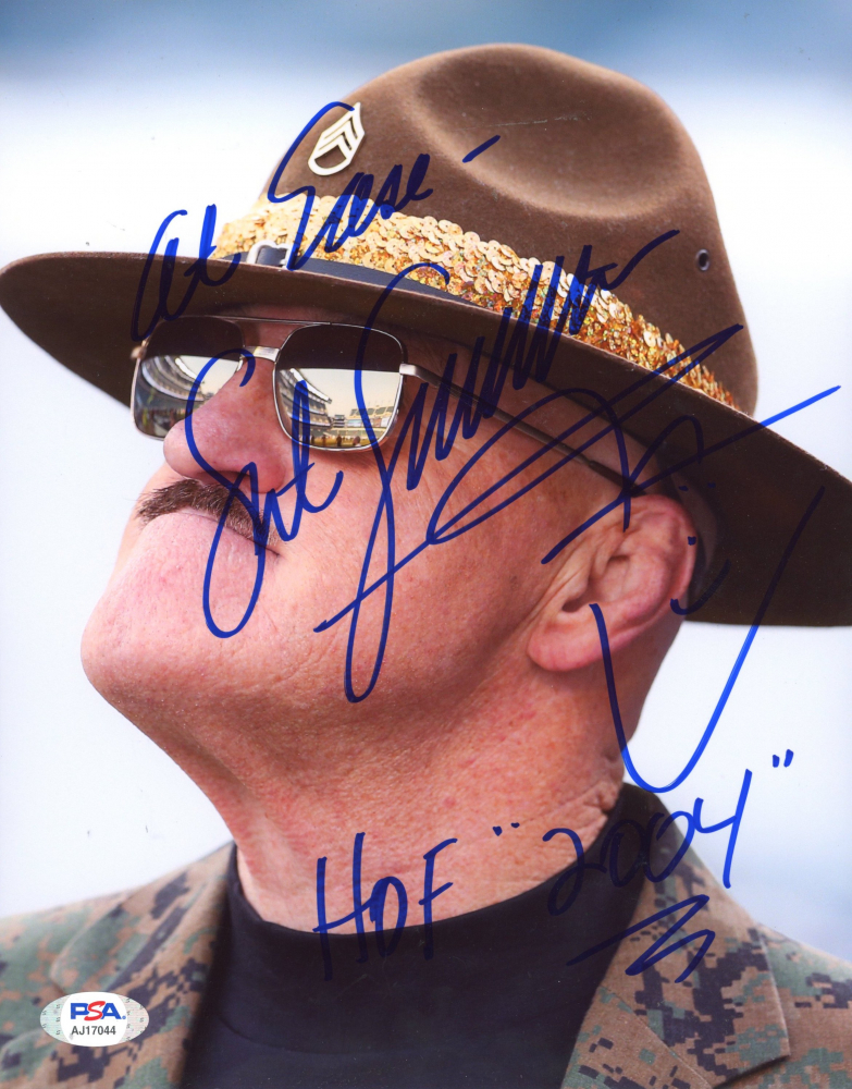 Sergeant Slaughter Signed WWE 8x10 Photo Inscribed "HOF 2004" (PSA COA ...