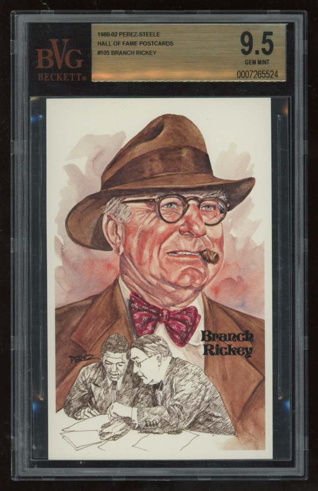 Branch Rickey 1980-02 Perez-Steele Hall of Fame Postcards #105 (BVG 9.5 ...