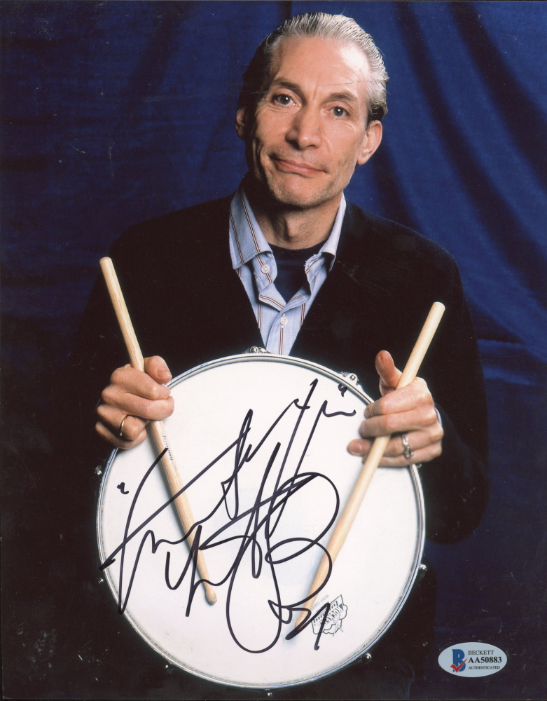 Charlie Watts Signed 8x10 Photo (Beckett COA) | Pristine Auction