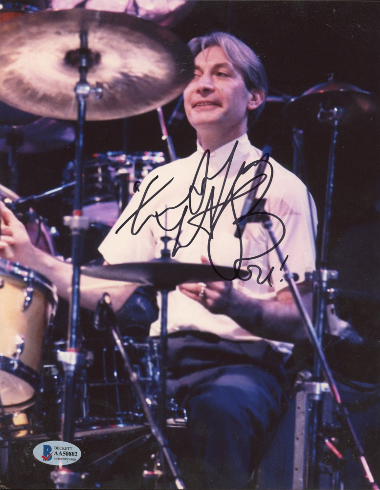Charlie Watts Signed 8x10 Photo (Beckett COA) | Pristine Auction