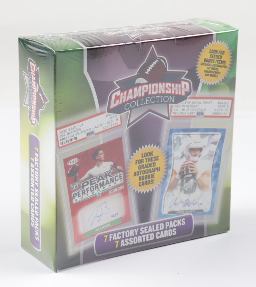 2021 Championship Collection Football Mega Box - Contains 7 Sealed ...