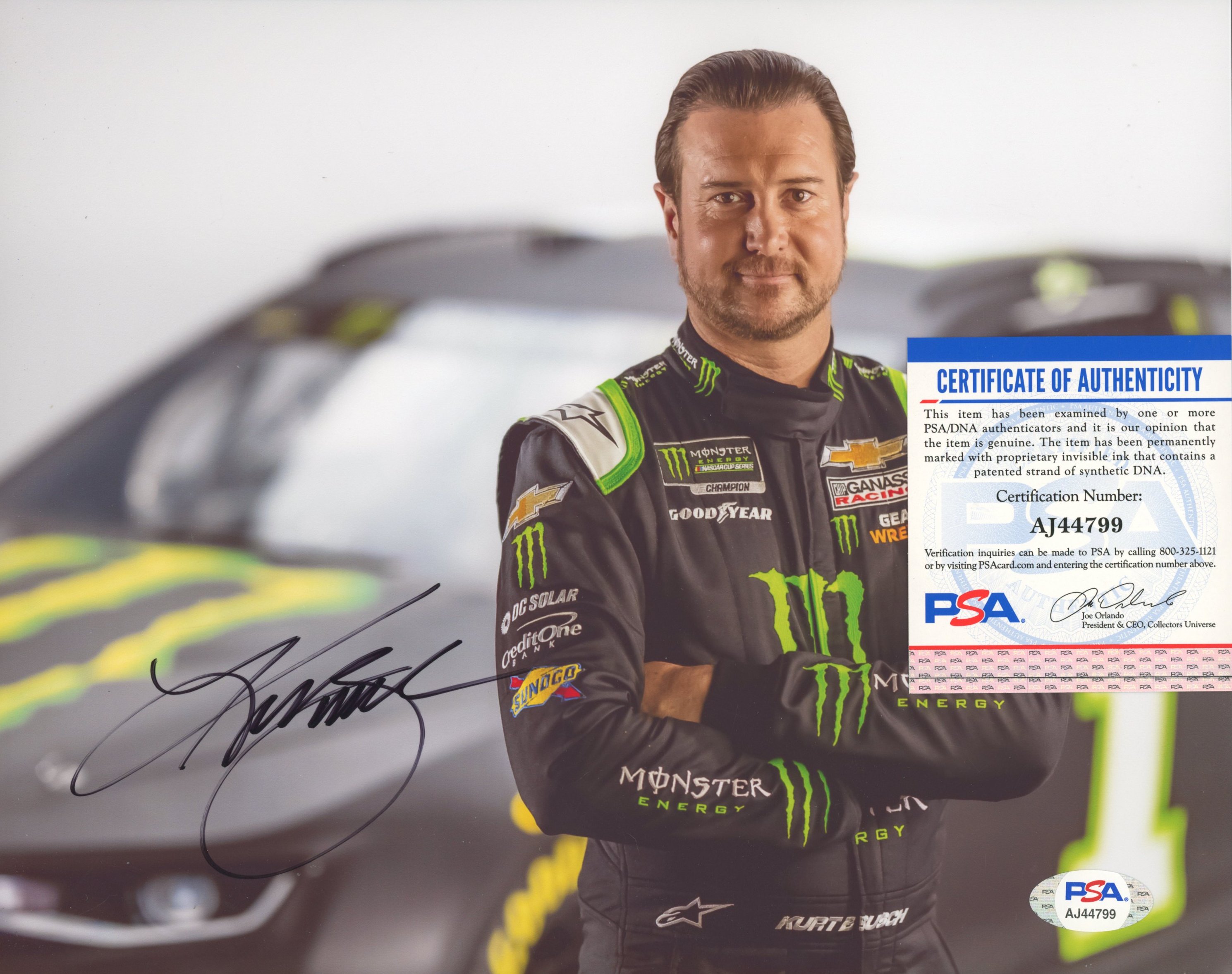 Kurt Busch Signed NASCAR 8x10 Photo (PSA COA) | Pristine Auction