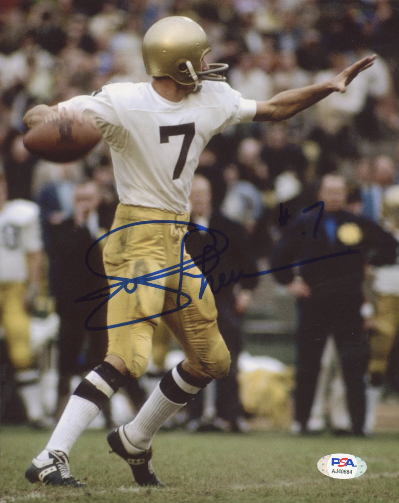 Joe Theismann Signed Notre Dame Fighting Irish 8x10 Photo (PSA COA ...