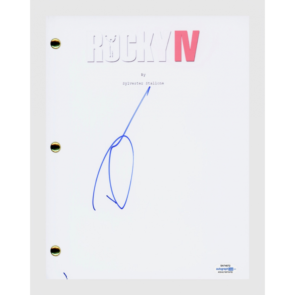 Dolph Lundgren Signed "Rocky IV" Movie Script (AutographCOA) | Pristine ...
