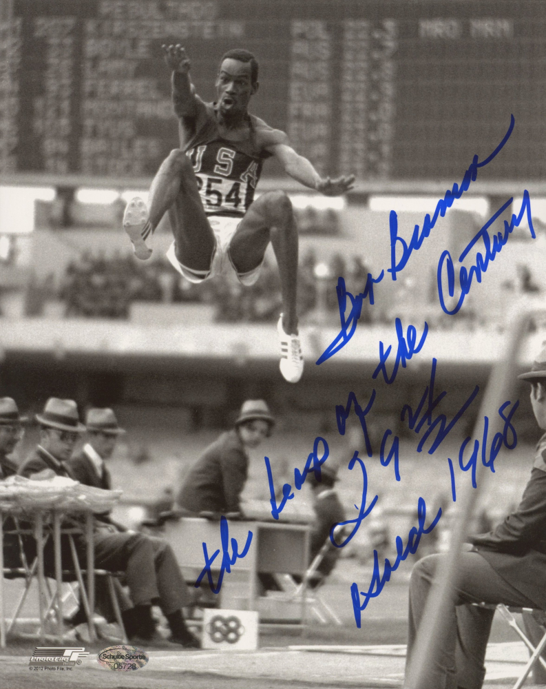 Bob Beamon Signed 8x10 Photo Inscribed "The Leap of the Century", "29 2 ...