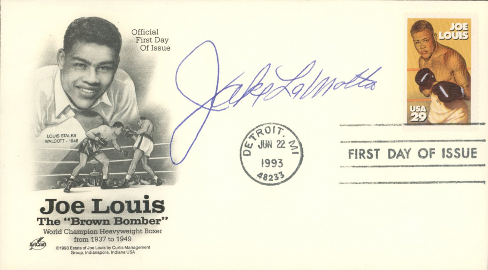 Jake LaMotta Signed 1993 Joe Louis Ticket Envelope (JSA COA) | Pristine ...