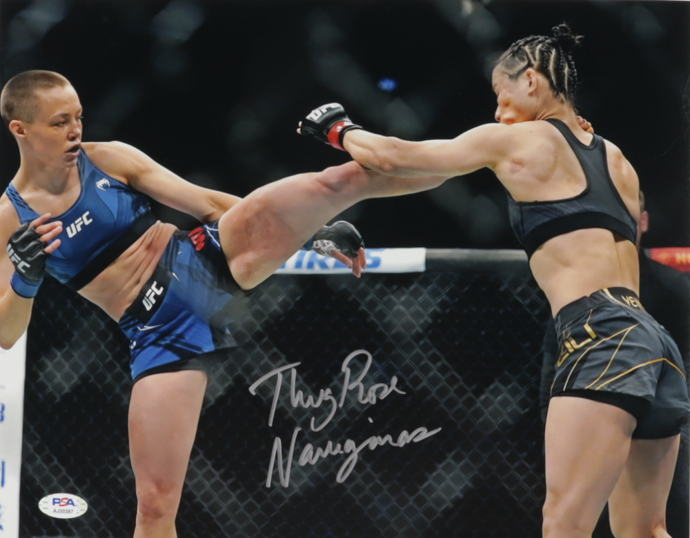 "Thug" Rose Namajunas Signed UFC 11x14 Photo (PSA COA) | Pristine Auction