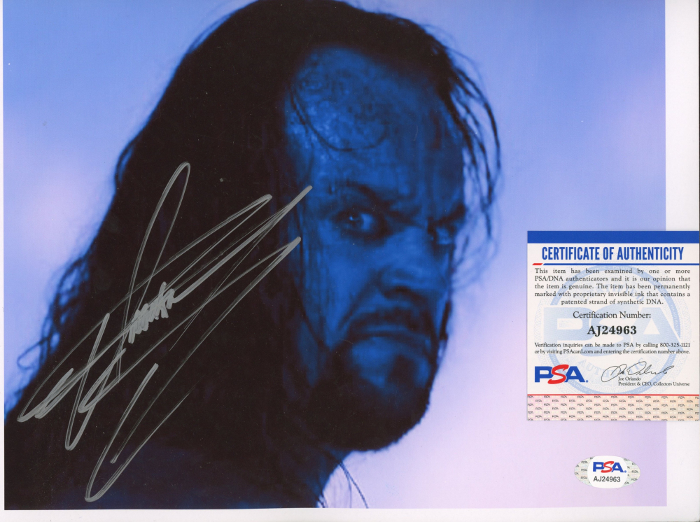 The Undertaker Signed WWE 8x10 Photo (PSA COA) | Pristine Auction