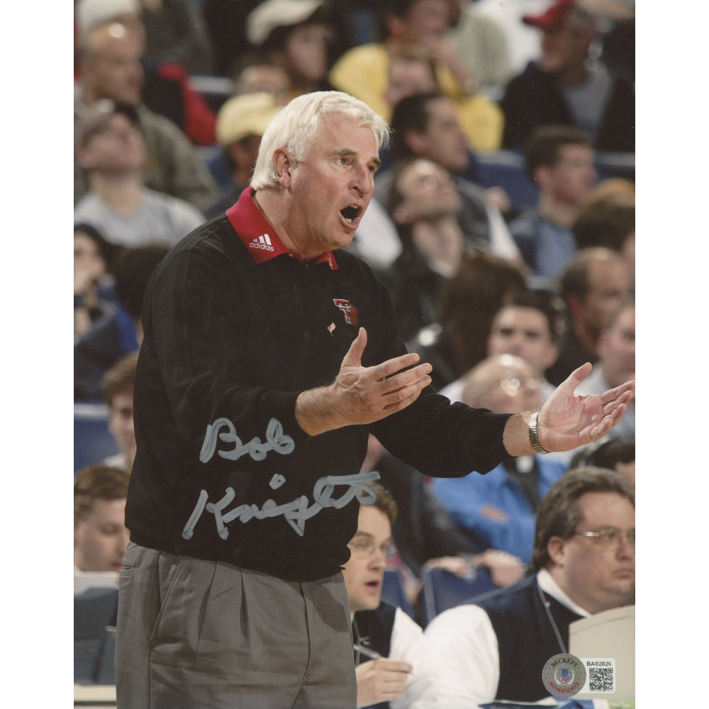 Bob Knight Signed Texas Tech Red Raiders 8x10 Photo (Beckett COA ...