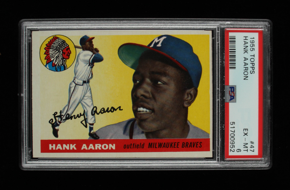 Hank Aaron 1955 Topps #47 (PSA 6) | Pristine Auction