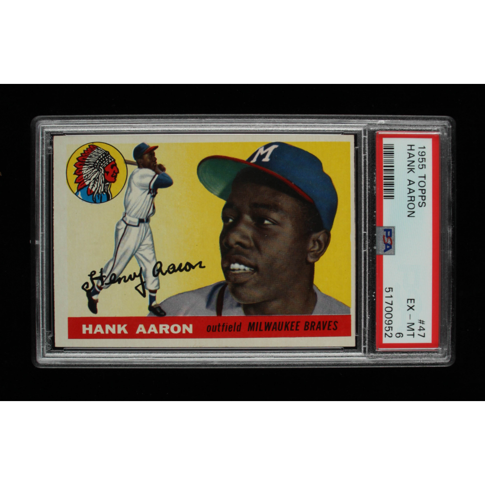 Hank Aaron 1955 Topps #47 (PSA 6) | Pristine Auction