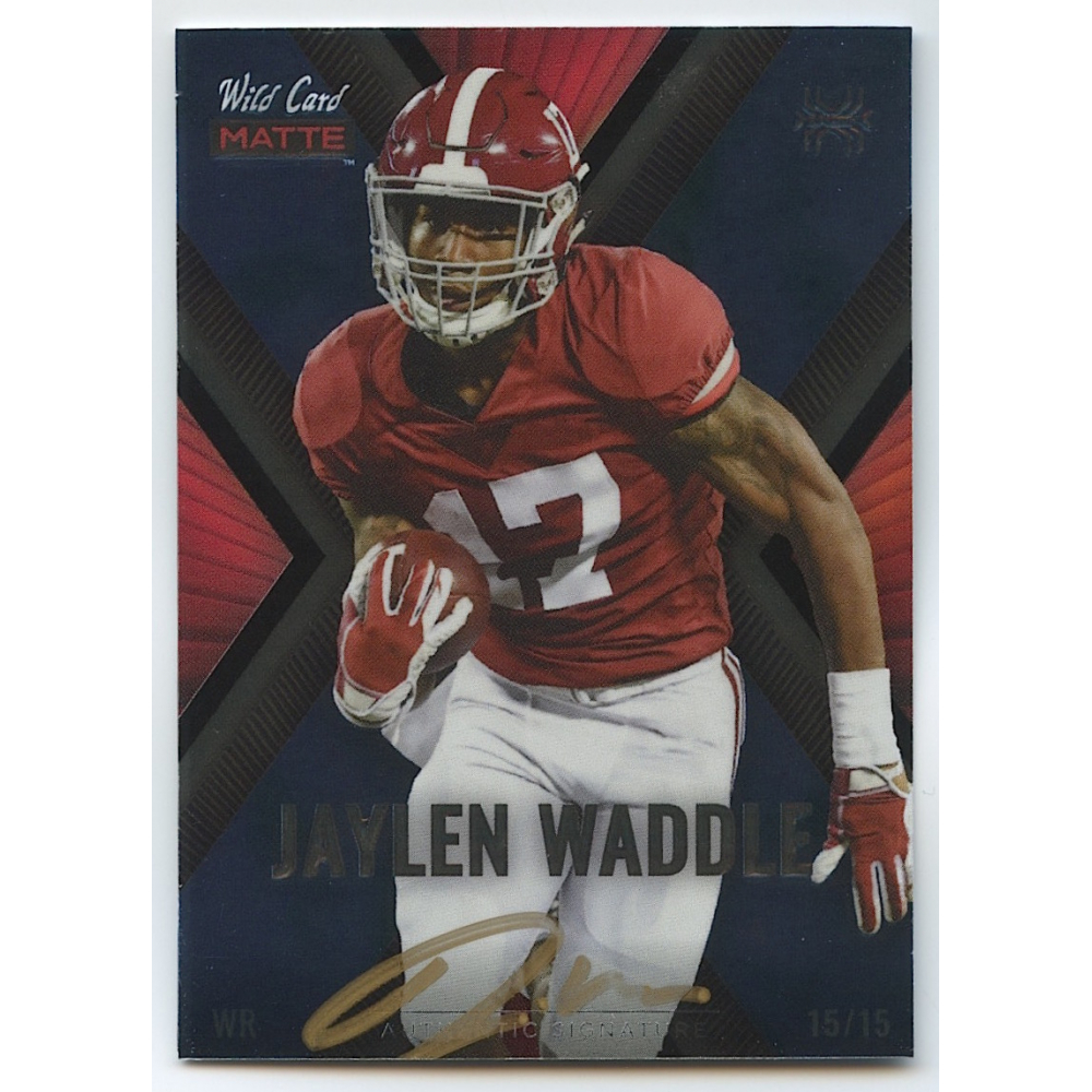 Jaylen Waddle 2021 Wild Card Matte X-Plode Autographs Blue Red #MXP6 RC ...