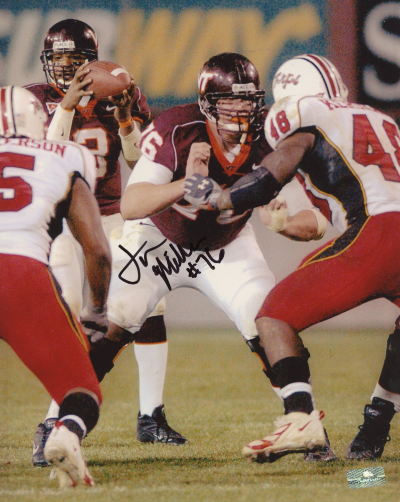 James Miller Signed Virginia Tech Hokies 8x10 Photo (Palm Beach COA ...