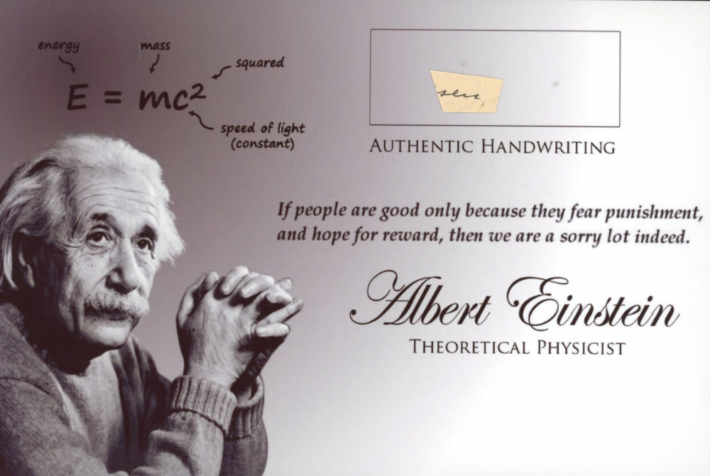 Albert Einstein Hand-Written Word (JSA LOA) | Barnebys