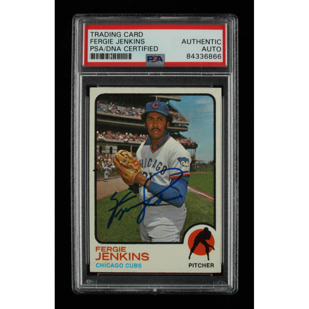 Ferguson Jenkins Signed 1973 Topps #180 (PSA Encapsulated) | Pristine ...