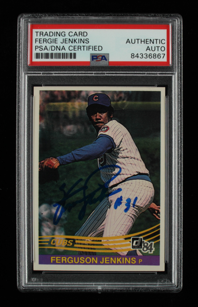 Ferguson Jenkins Signed 1984 Donruss #189 (PSA Encapsulated) | Pristine ...