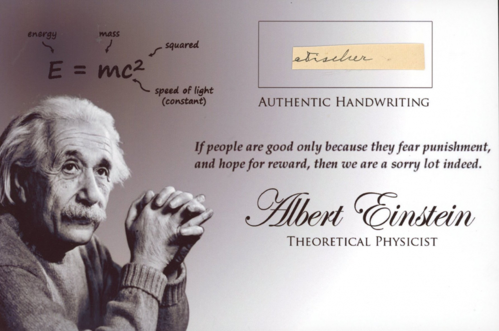 Albert Einstein Hand-Written Word (JSA LOA) | Pristine Auction