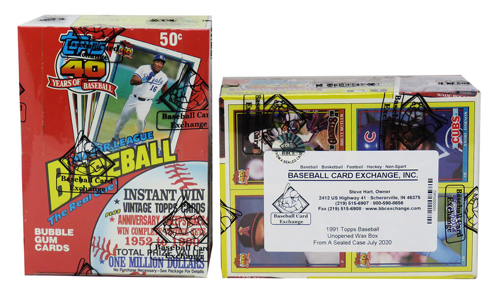 1991 Topps Baseball Unopened Wax Box with (36) Packs (BBCE Certified ...