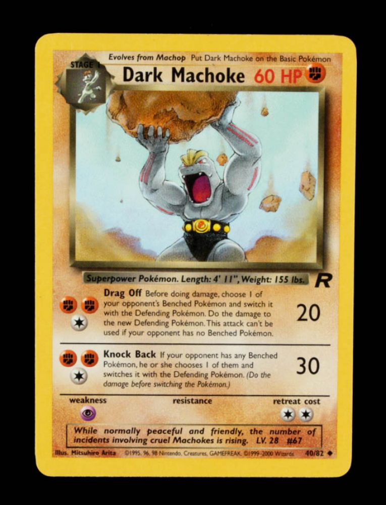 Dark Machoke 2000 Pokemon Team Rocket Unlimited #40 | Pristine Auction